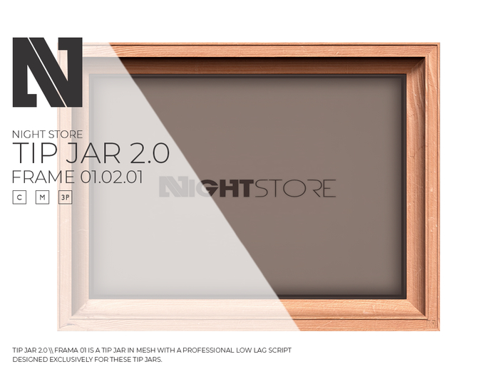 Second Life Marketplace - [Night Store] Tip Jar 2.0 \\ Frame 01.02.01